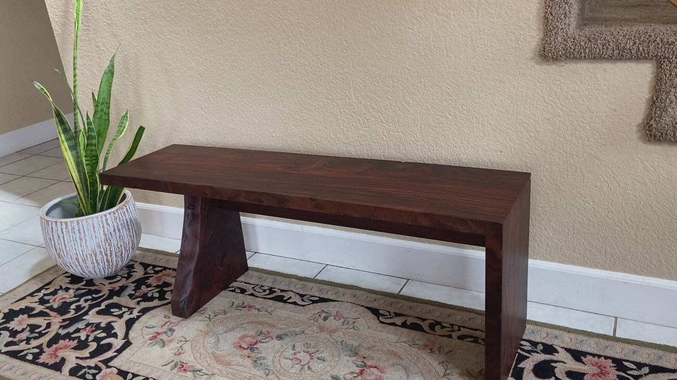 Black Walnut Waterfall Edge Bench – North Rim Furniture